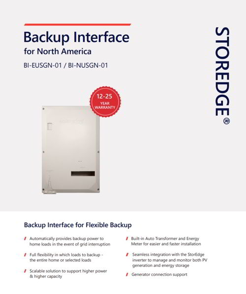 Battery Backup, One Energy Storage Solution For All